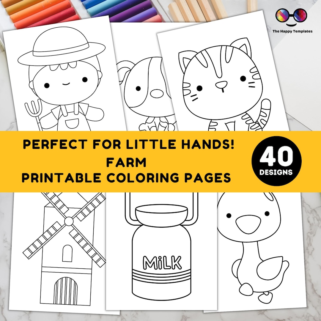 Farm Printable Coloring Pages | for Kids | Farm Coloring Pages for ...