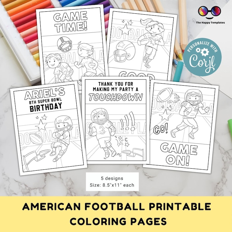 Editable American Football Coloring Pages 5 | American Football ...