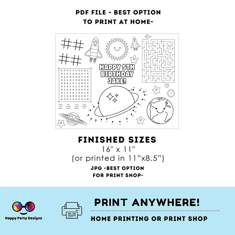 Editable First Trip Around the Sun Party Coloring Page Outer - Etsy