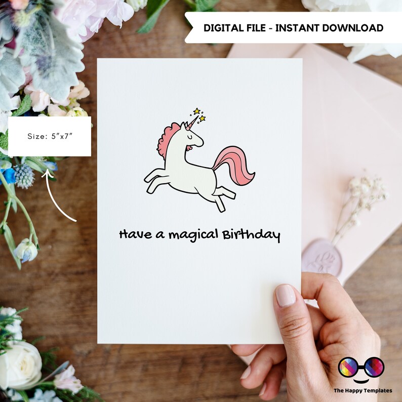 Have a Magical Birthday Unicorn Birthday Card Greeting Card - Etsy