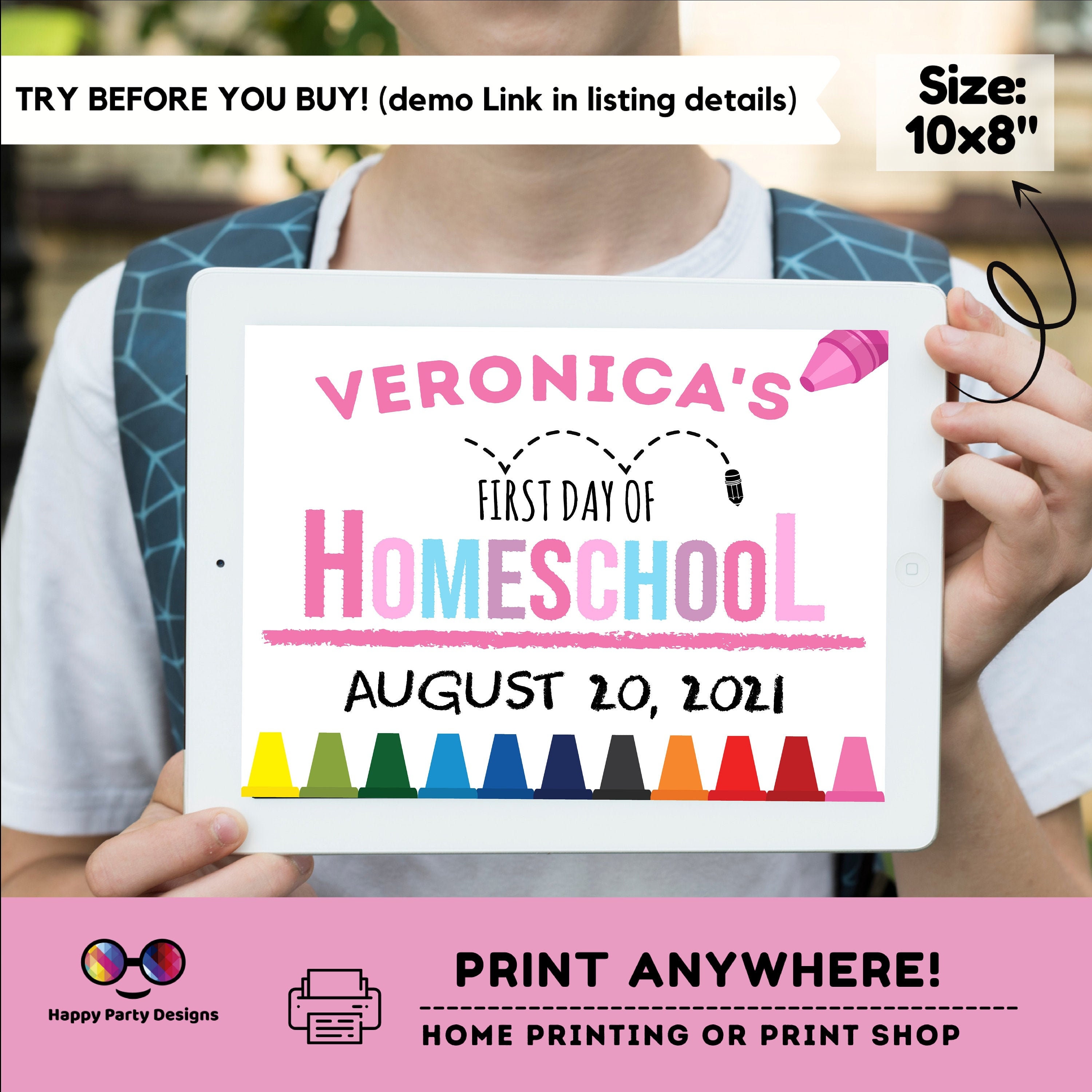 Editable First Day of Homeschool | Homeschooling Sign | 1st Day of ...