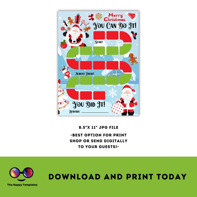 Printable Santa Claus Reward Chart | Christmas Reward Chart | Bedtime ...