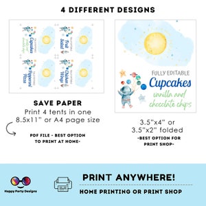 First Trip Around the Sun Birthday Food Tent | Outer Space Party ...