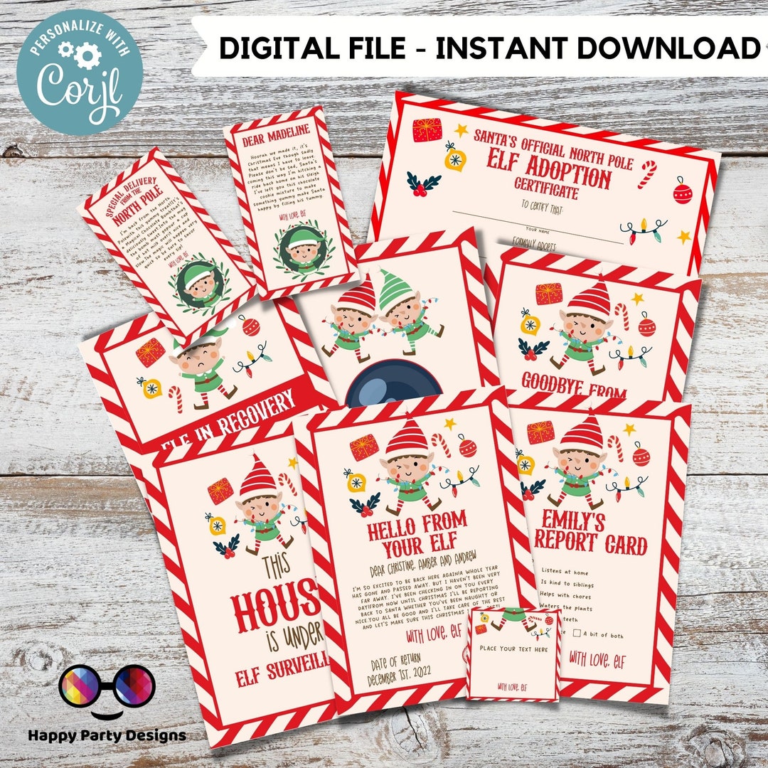 Editable Elf Bundle | EDITABLE Elf Activity Kit Bundle | Elf Letters ...