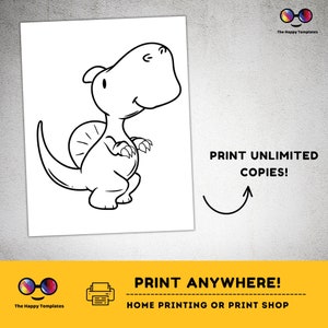Dinosaur Printable Coloring Pages | for Kids | Dino Coloring Pages for ...