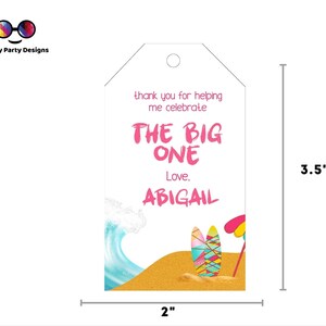 The Big One Thank You Tag | Birthday Girl | Digital Thank You Tag ...