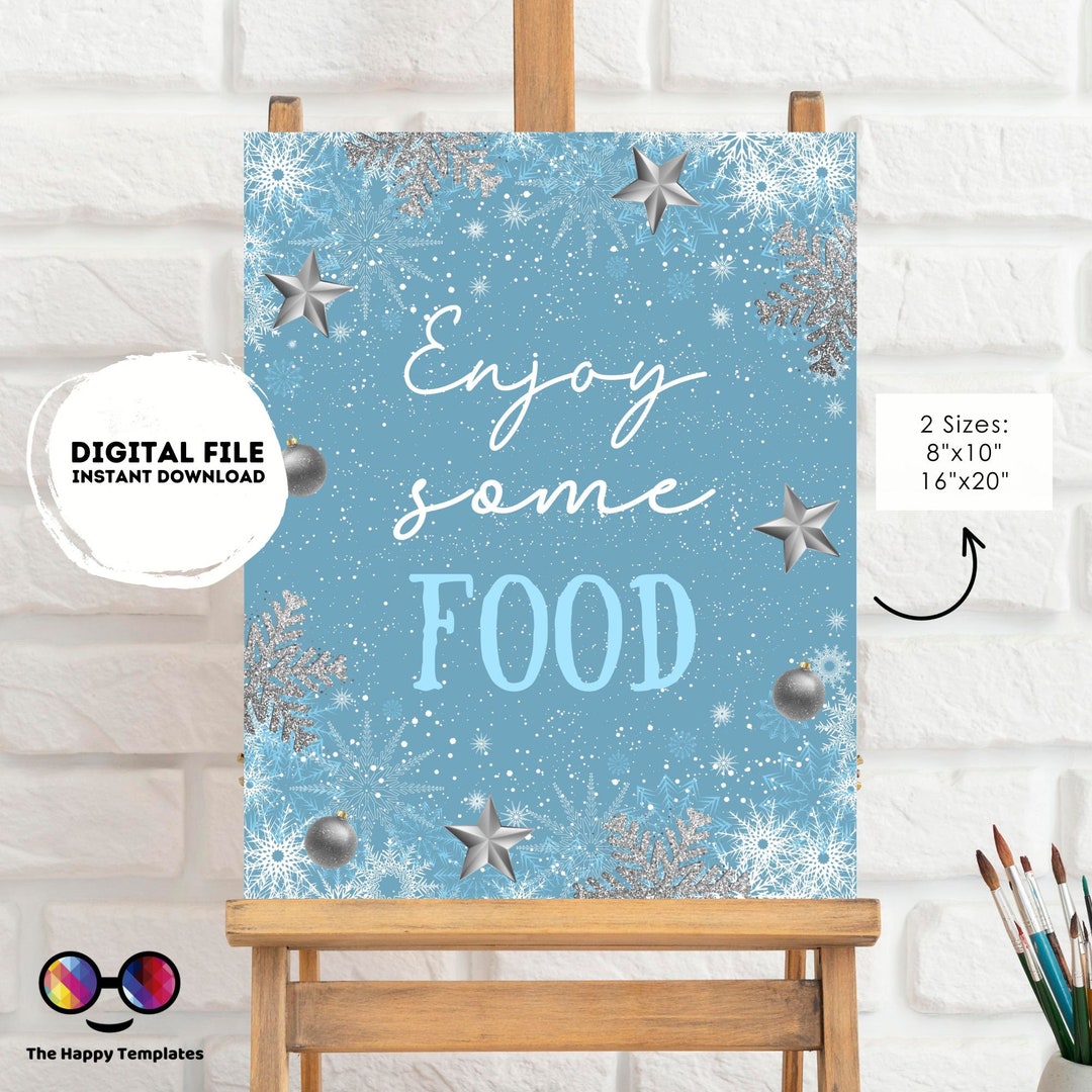Enjoy Some Food Sign | Instant Download | Welcome Sign | Christmas ...