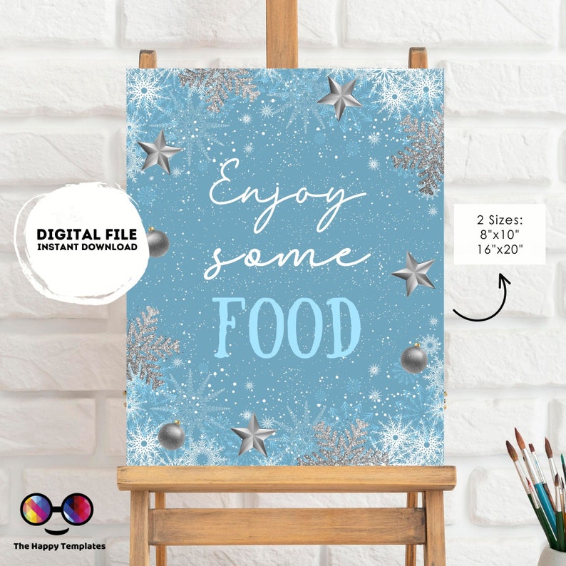 Enjoy Some Food Sign | Instant Download | Welcome Sign | Christmas ...
