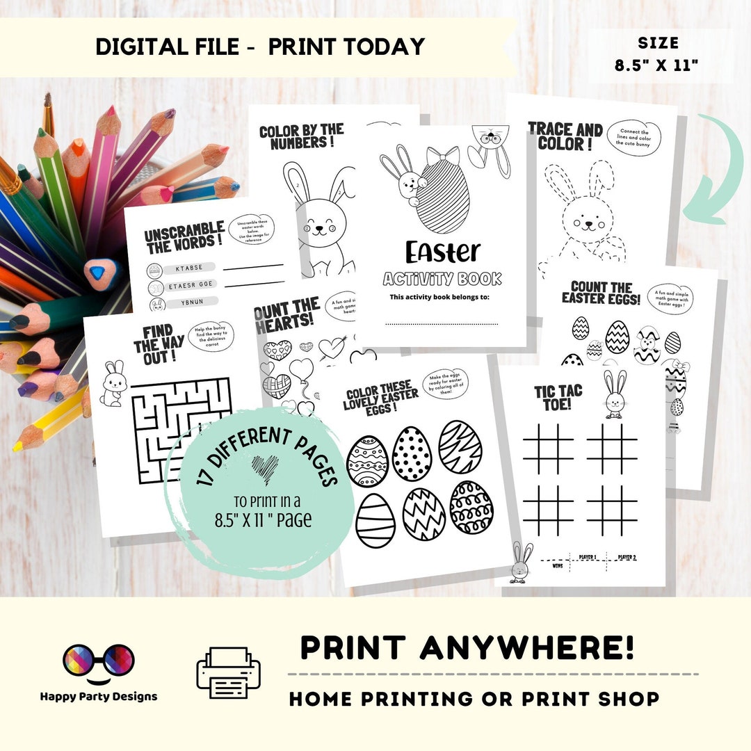 Easter Kids Activity Book | Coloring Book for Easter | Printable ...