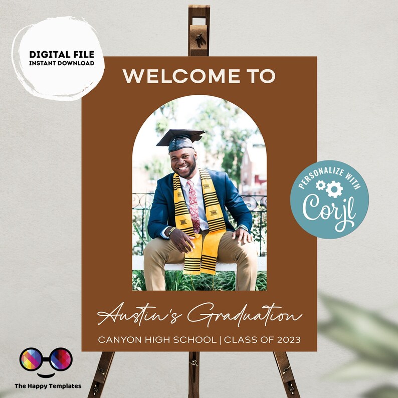 EDITABLE Graduation Welcome Sign | Graduation Photo Sign | Welcome Sign ...