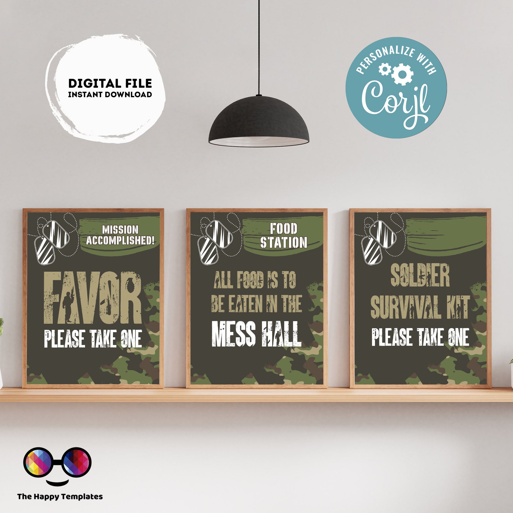 Editable Army Birthday Buffet Sign Printable Birthday Army - Etsy