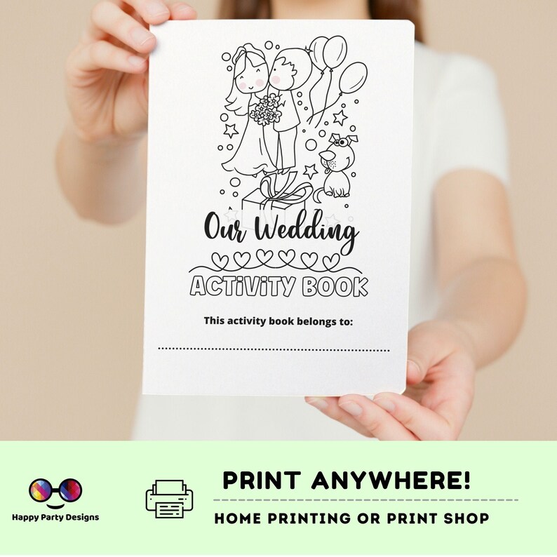 Wedding Kids Activity Book Coloring Book for Wedding - Etsy