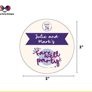 Farewell Editable Round Cupcake Toppers | Moving Party Cupcake Toppers ...