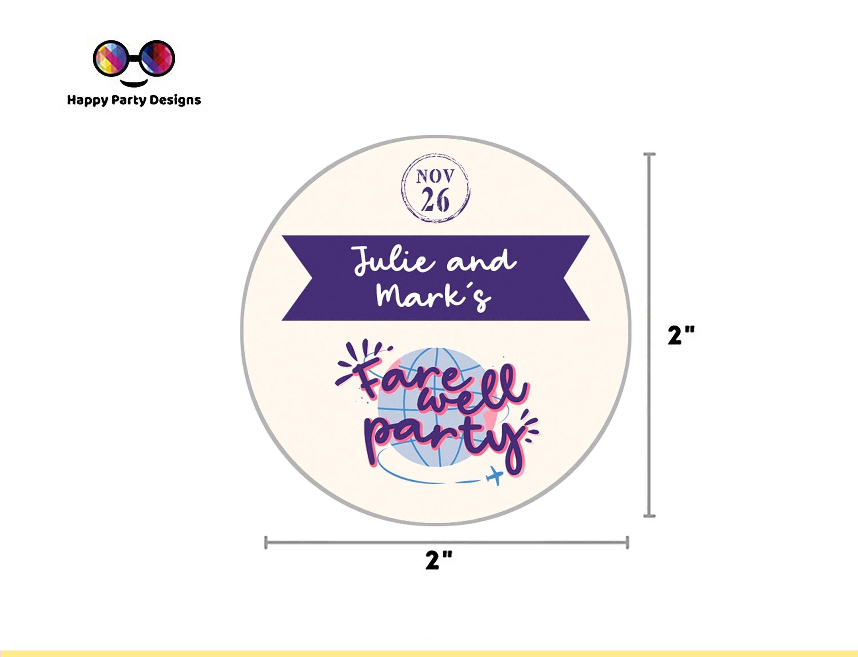 Farewell Editable Round Cupcake Toppers Moving Party Cupcake - Etsy