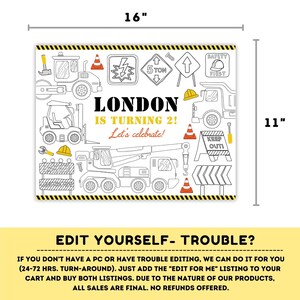 Editable Under Construction Coloring Page With a Pop of Color ...