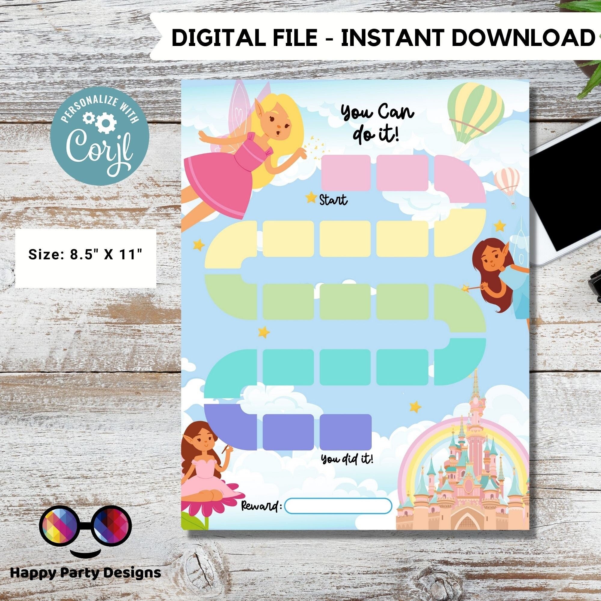 Printable Fairies Reward Chart Behavior Chart Daily Chore - Etsy Canada