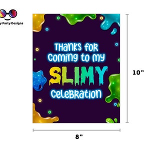 Slime Sign | Editable Slime Sign | Slime Birthday | Slime Birthday ...