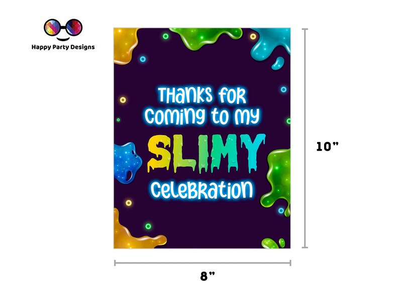 Slime Sign Editable Slime Sign Slime Birthday Slime - Etsy