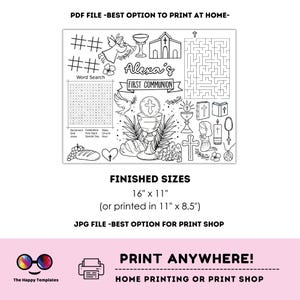 Editable First Communion Coloring Page | First Community Activity Page ...