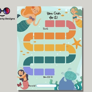 Printable Mermaid Reward Chart | Mermaid Behavior Chart | Daily Chore ...