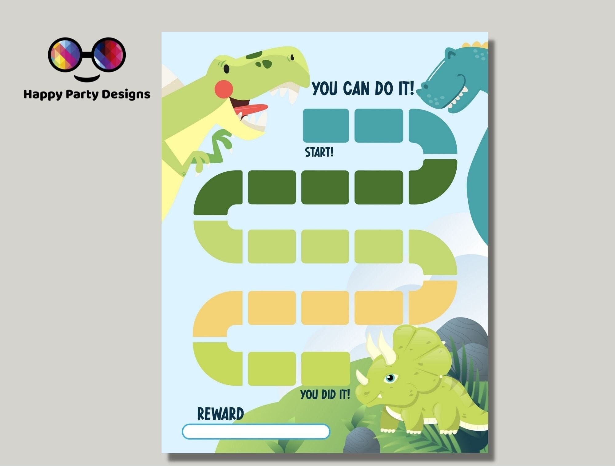 Printable Dinosaur Reward Chart | Dino Behavior Chart | Daily Chore ...