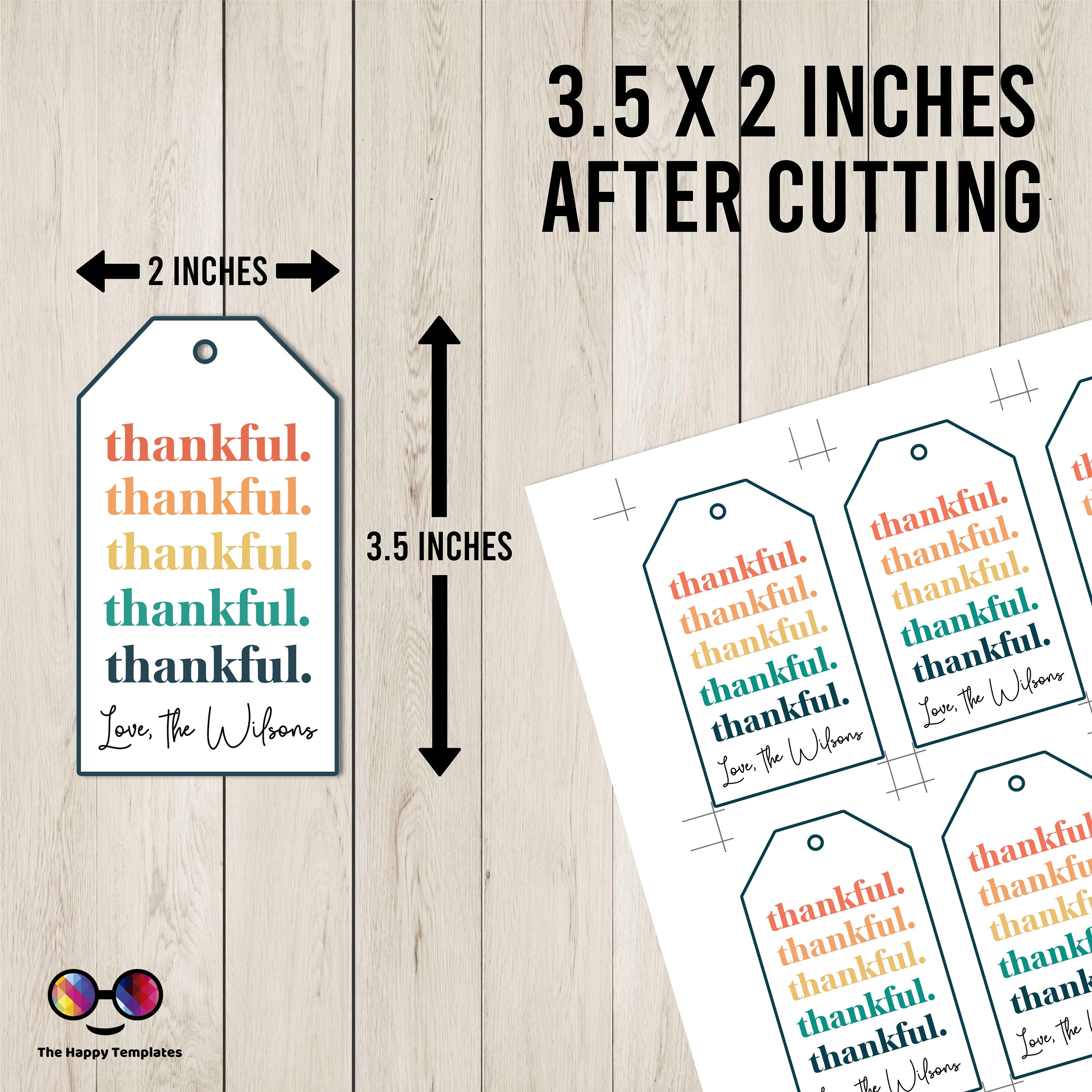 Editable Thankful Favor Tags Happy Thanksgiving Thank You - Etsy