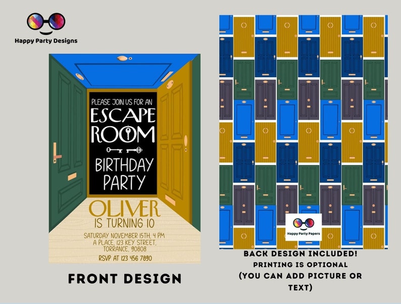 Editable Escape Room Birthday Invitation Template Printable - Etsy