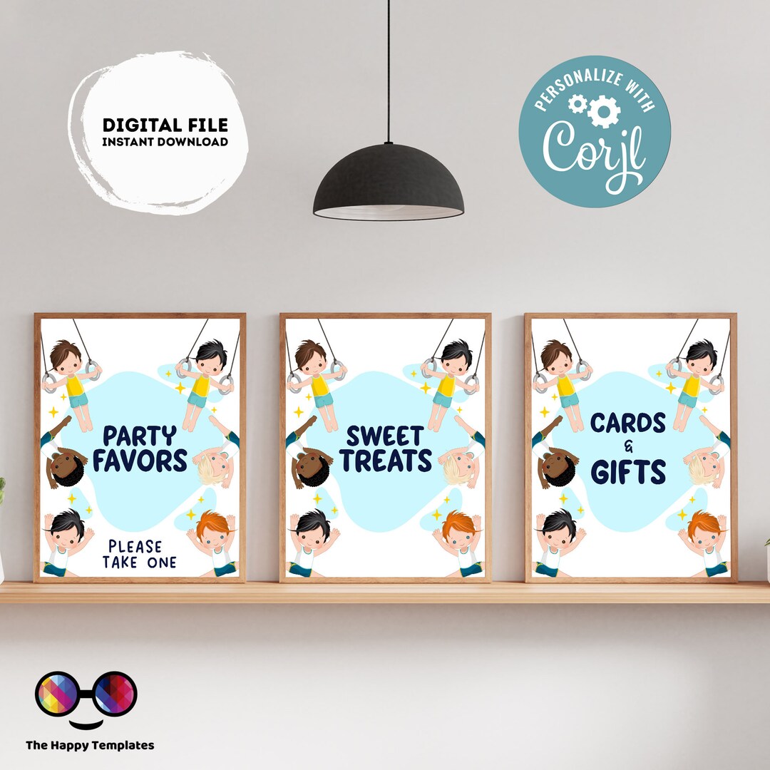 Editable Gymnastics Signs (3) | Gymnastics Birthday | Gymnastics ...