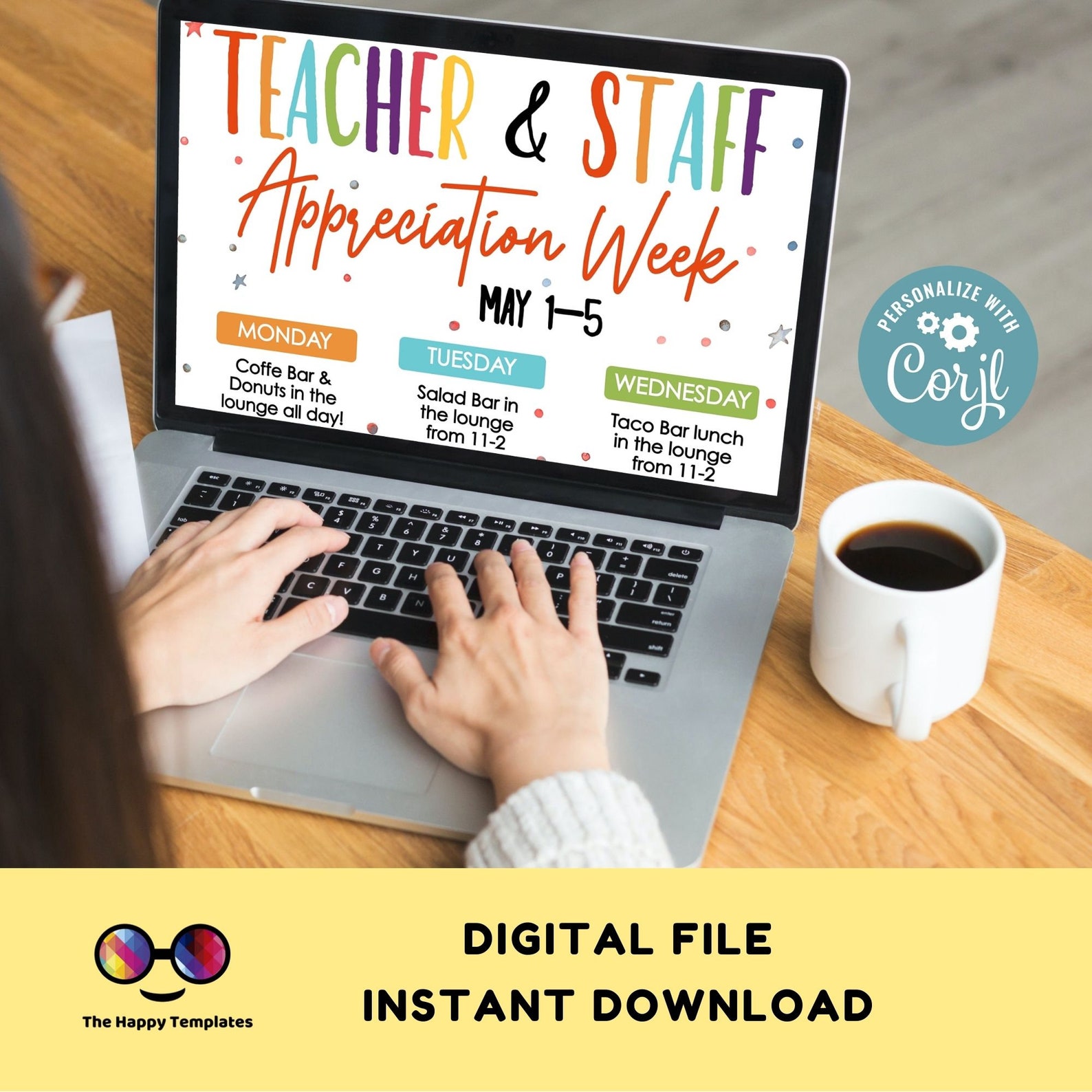 Editable Teacher Appreciation Week Itinerary Poster | Teacher Staff ...