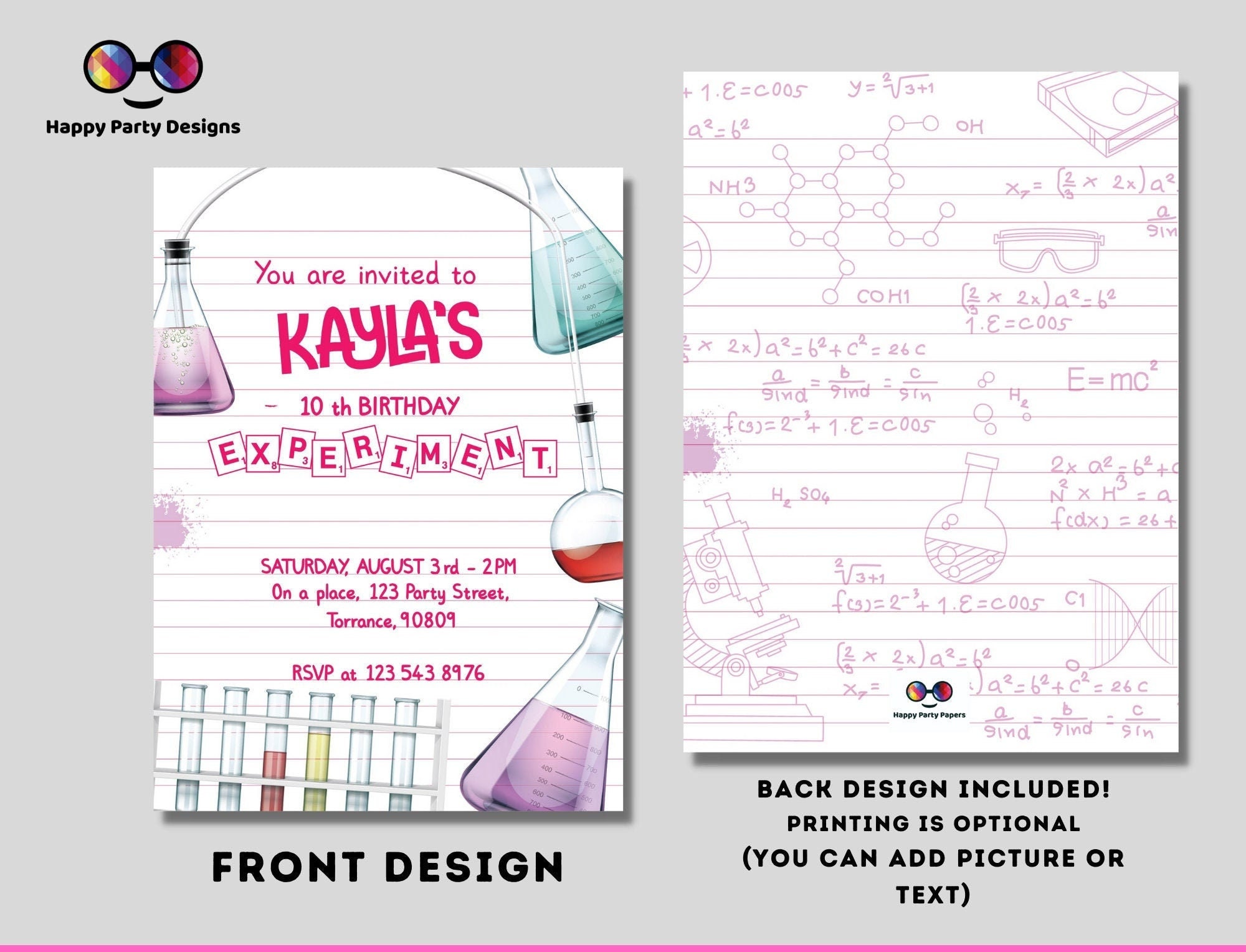 Science Party Invitation Mad Scientist Invitations - Etsy