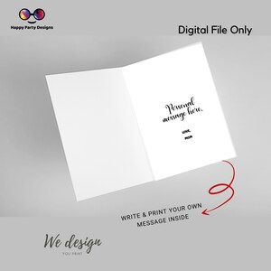 Editable Unicorn Birthday Card | Card to Color | Coloring Greeting Card ...