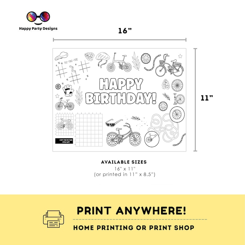 Bike Printable Coloring Activity Page Instant Ddownload BMX - Etsy