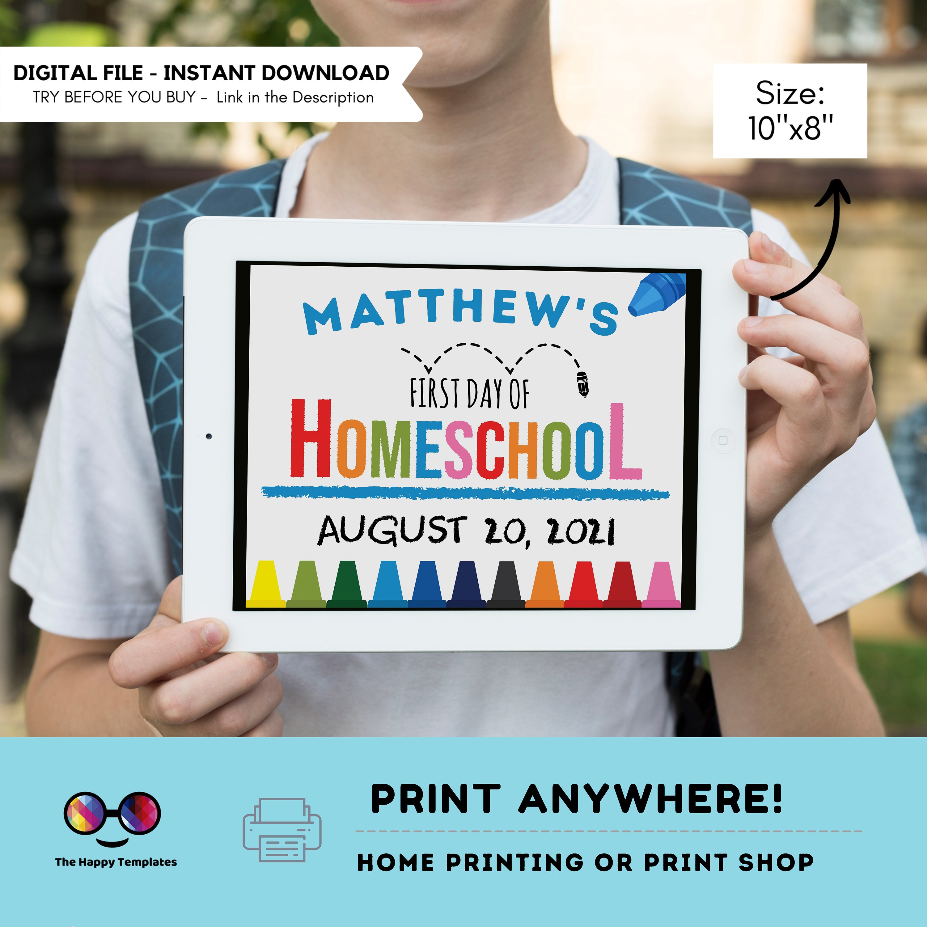 Editable First Day of Homeschool | Homeschooling Sign | 1st Day of ...