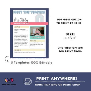 Editable Meet the Teacher Modern Templates Bundle Meet the Teacher ...