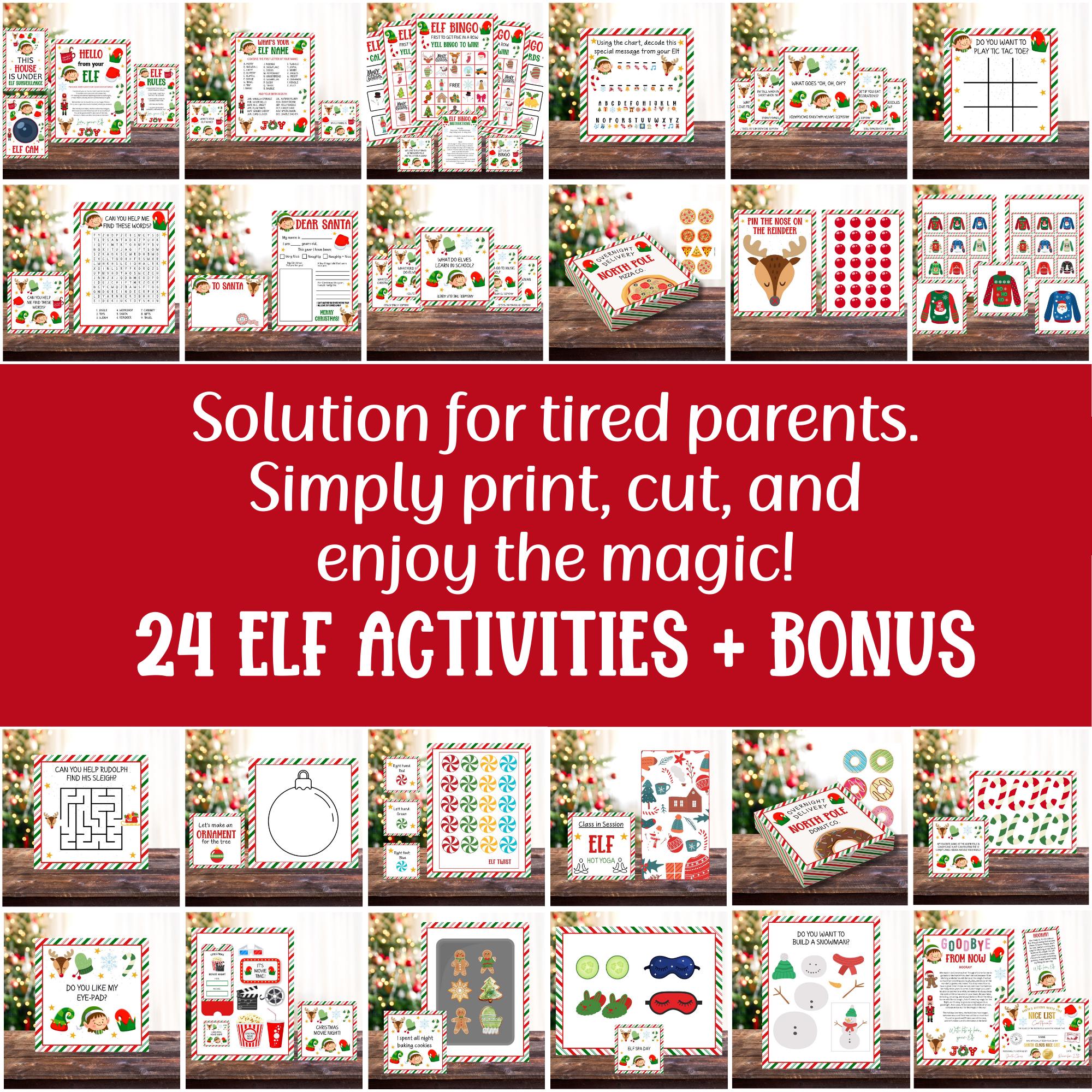 24 Day Elf Mega Bundle Elf Kit Elf Games Elf Notes Elf Activities Elf ...