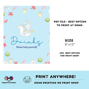 Editable Pool Baby Bash Sign | Boy Baby Shower | Pool Shower ...