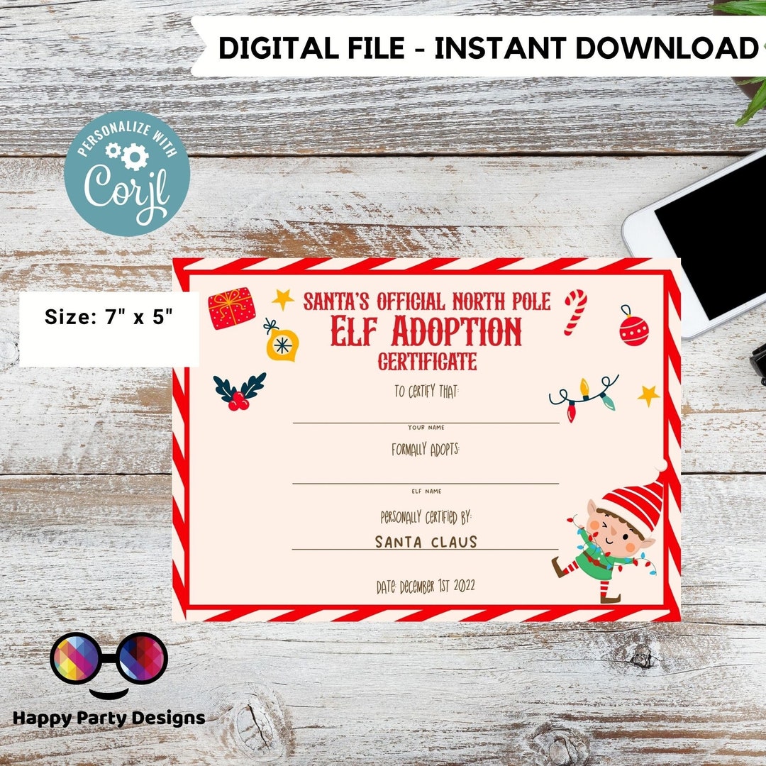 EDITABLE Elf Adoption Letter | Elf Certificate Adoption Letter | From ...