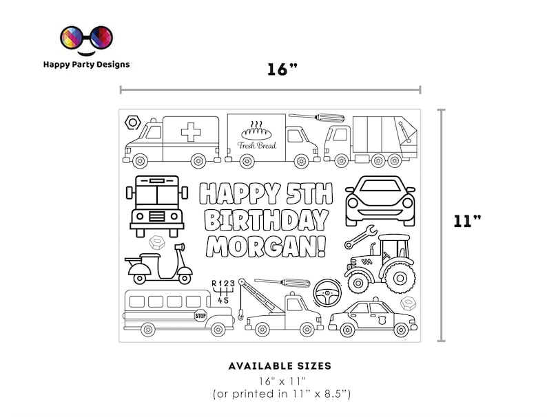 Editable Ground Transportation Vehicles Coloring Page - Etsy