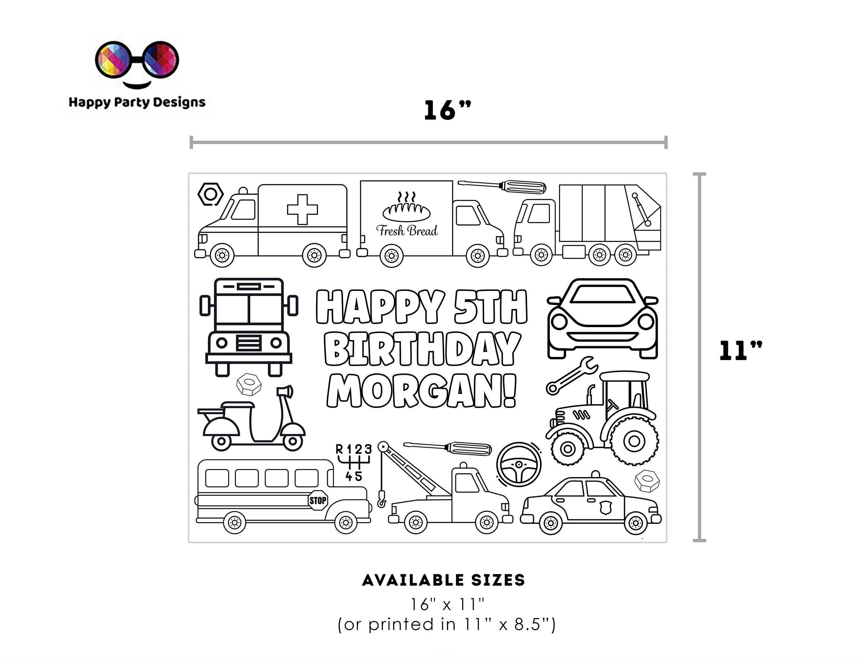 Editable Ground Transportation Vehicles Coloring Page - Etsy