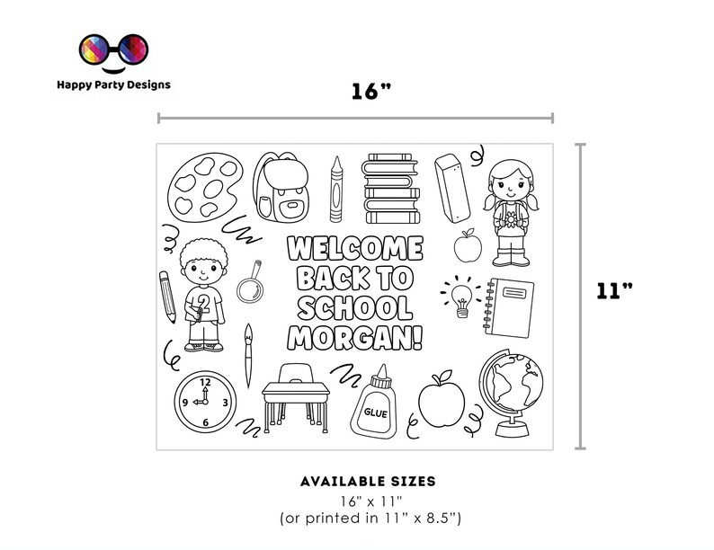 Editable Back to School Coloring Page | Welcome Coloring Page | Back to ...