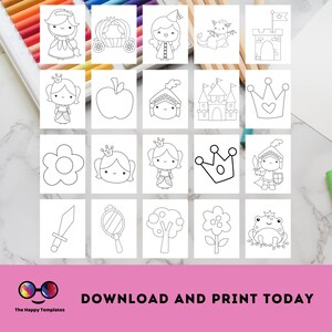 Princess and Knight Printable Coloring Pages | for Kids | Coloring ...