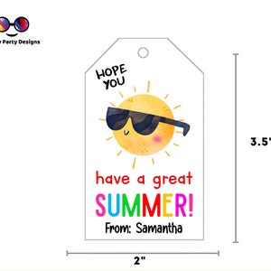 End of School Year Editable Tag | Gift Tags | Printable Teacher Tags ...