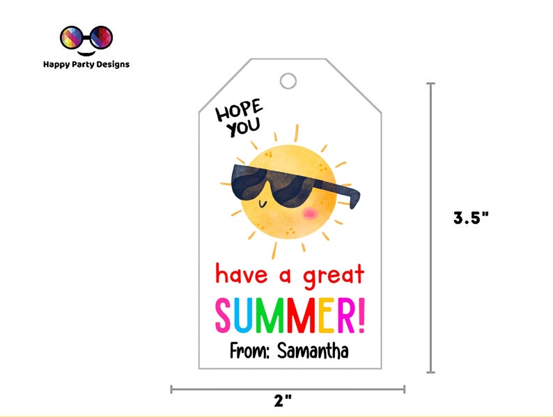 End of School Year Editable Tag | Gift Tags | Printable Teacher Tags ...