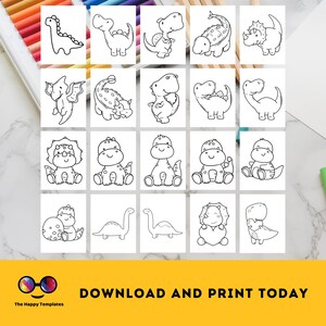Dinosaur Printable Coloring Pages | for Kids | Dino Coloring Pages for ...