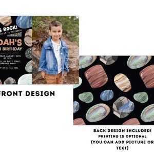 Editable Let's Rock Birthday Invitation Template | Rocks Birthday ...
