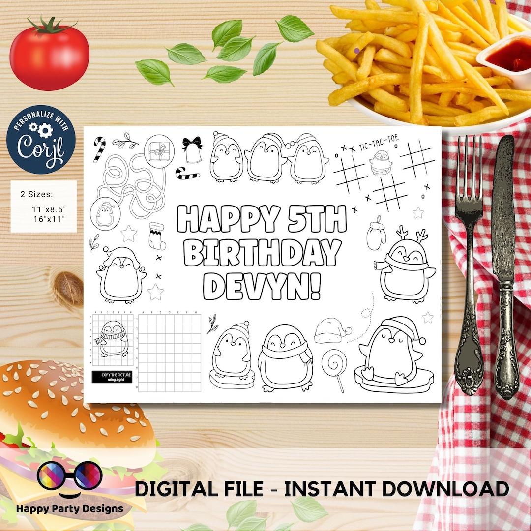 Editable Penguin Coloring Activity Page | Penguin Activity Page ...