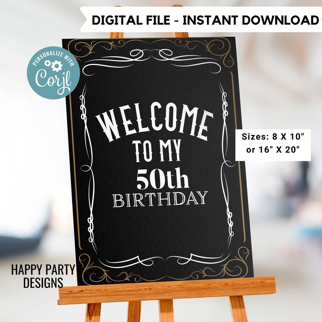 Editable Aged to Perfection Welcome Sign | Text Fully Editable Welcome ...