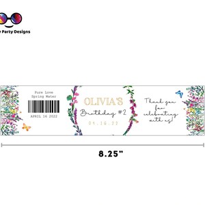 Editable Wildflower Water Bottle Labels | Printable Labels | Wild ...