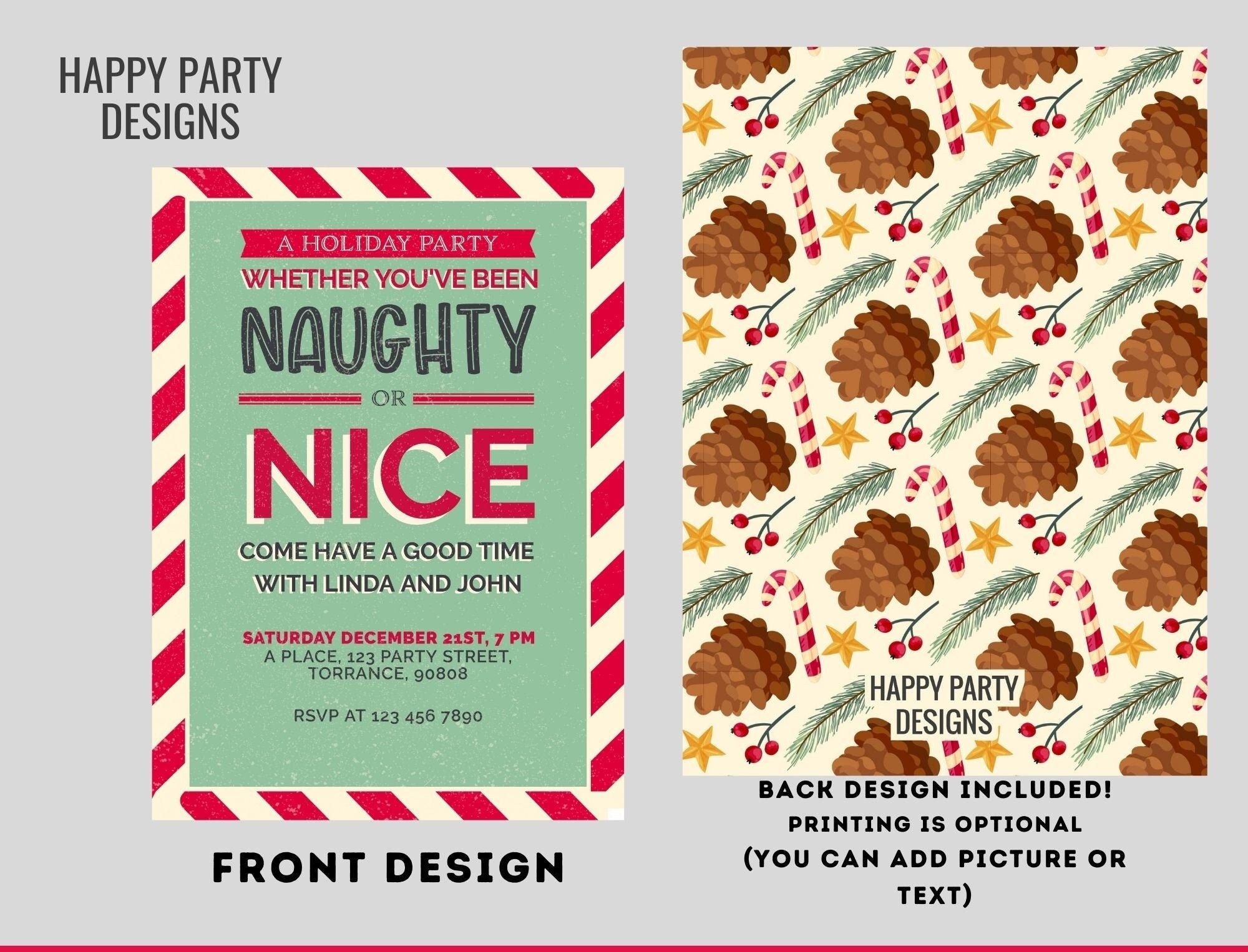 Editable Holiday Party Invitation Christmas Party Printable - Etsy