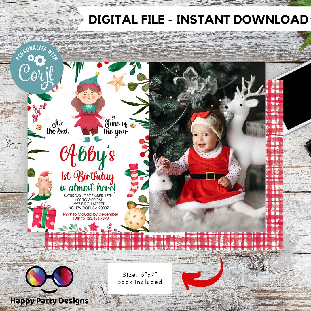 Editable It's the Best Time of the Year Birthday Party Invitation ...